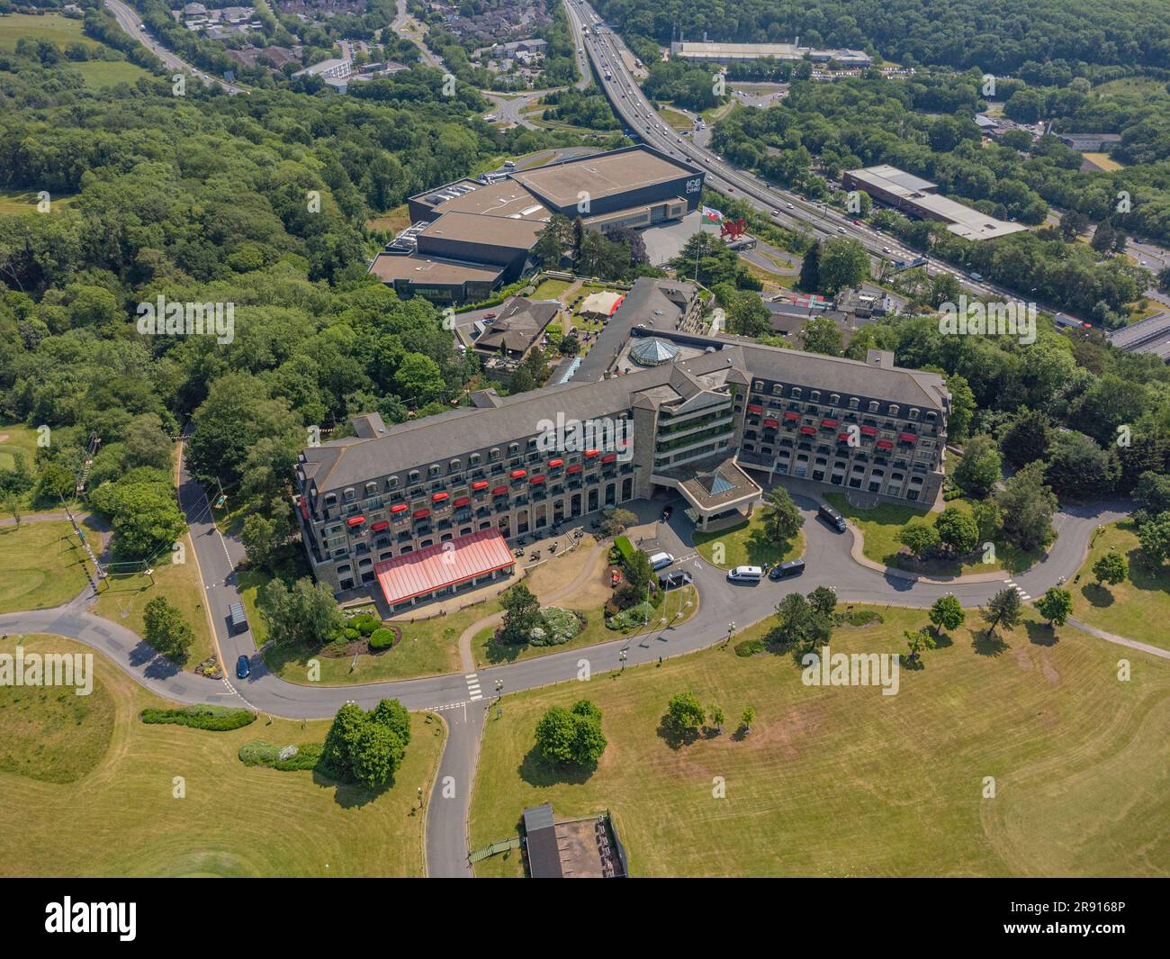 Aerial views of The Celtic Manor Resort Hotel and International ...