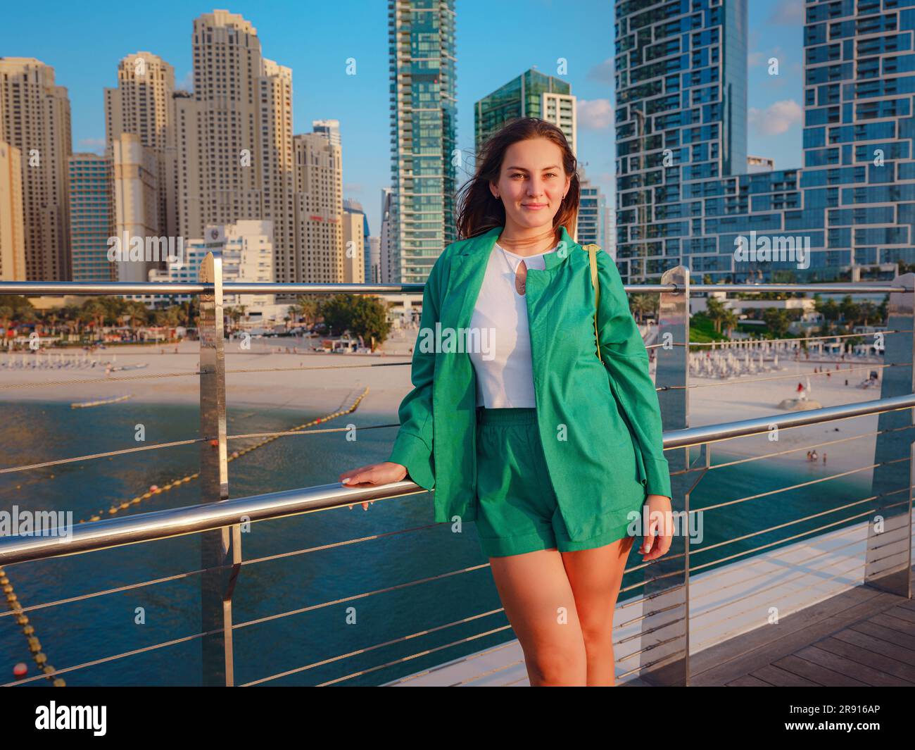 Woman arab expat happy hi-res stock photography and images - Alamy