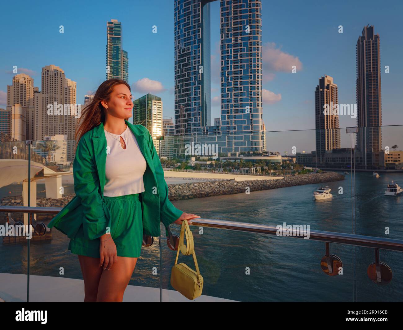 Woman arab expat happy hi-res stock photography and images - Alamy