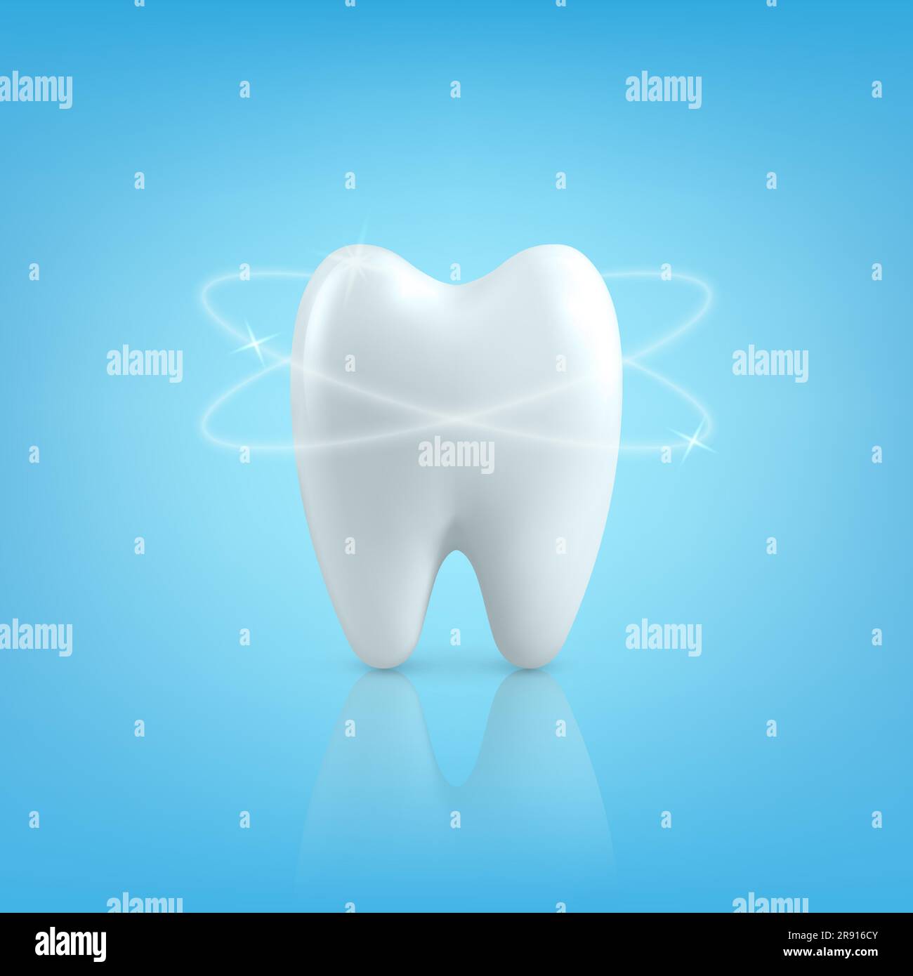 Vector 3d Realistic Tooth. Dental Inspection Banner, Plackard. Tooth ...