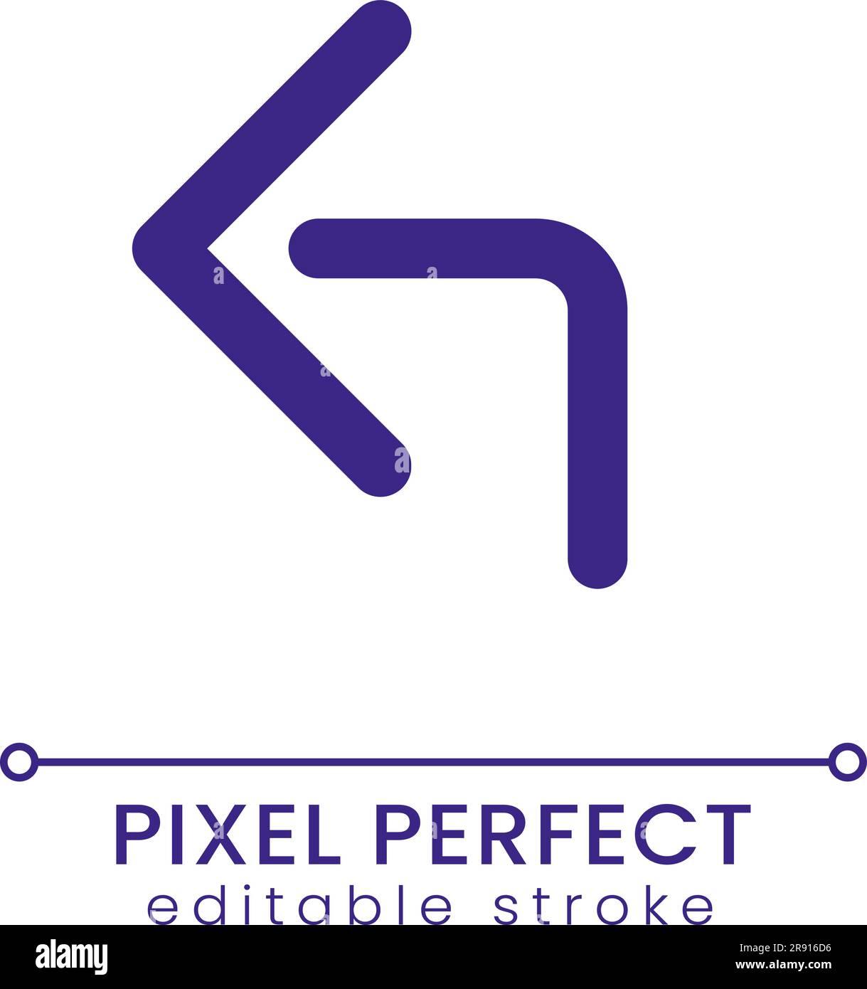 Reply arrow pixel perfect RGB color ui icon Stock Vector Image & Art ...