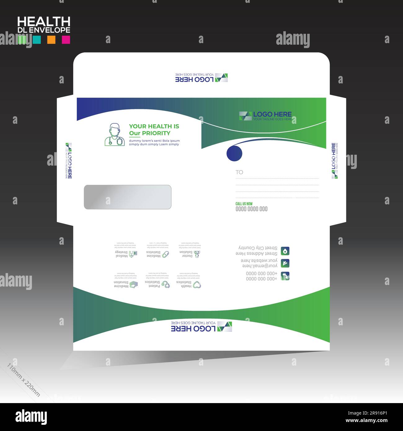 Envelope with window Stock Vector Images - Alamy