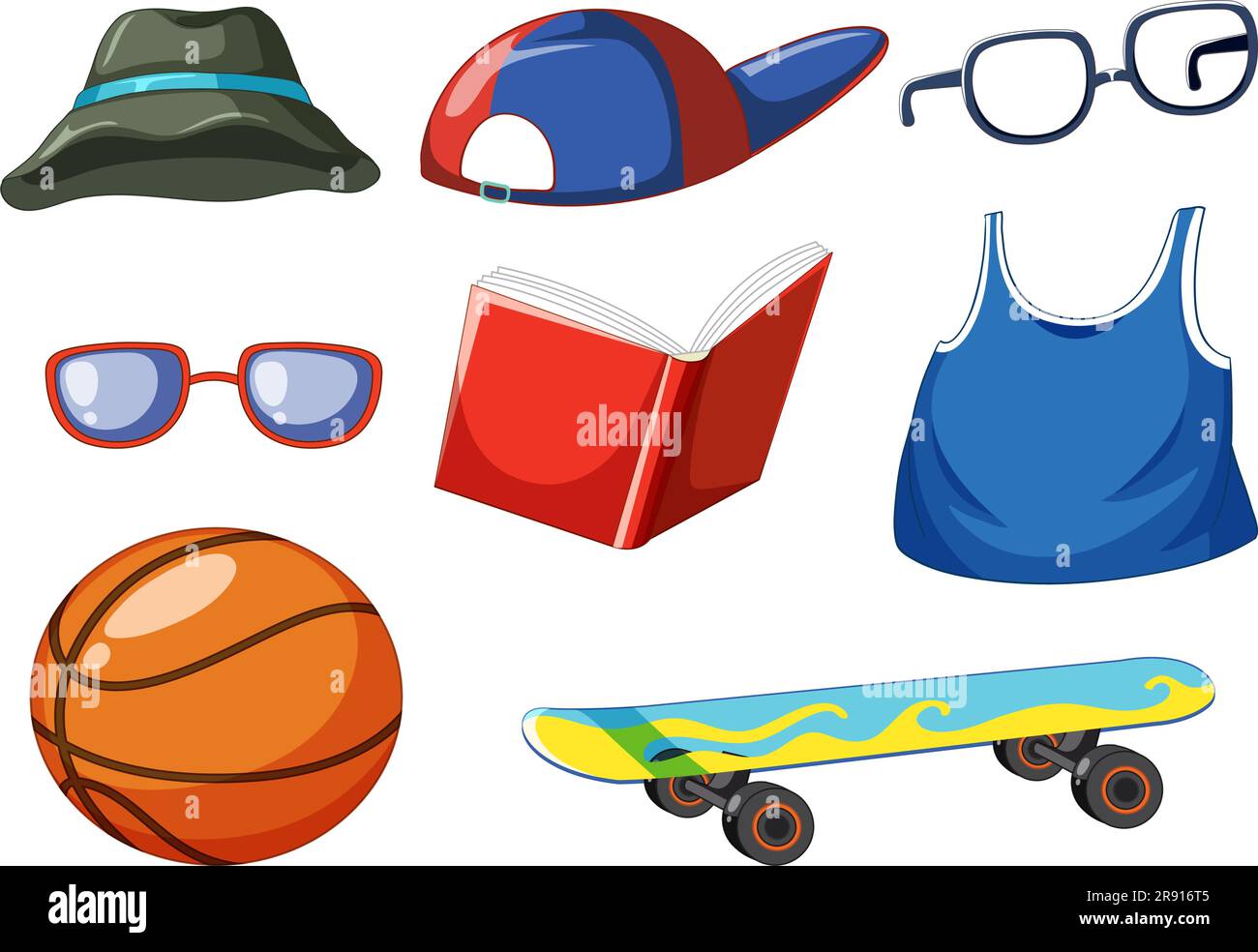Collection of Boy Objects Vector illustration Stock Vector Image & Art ...