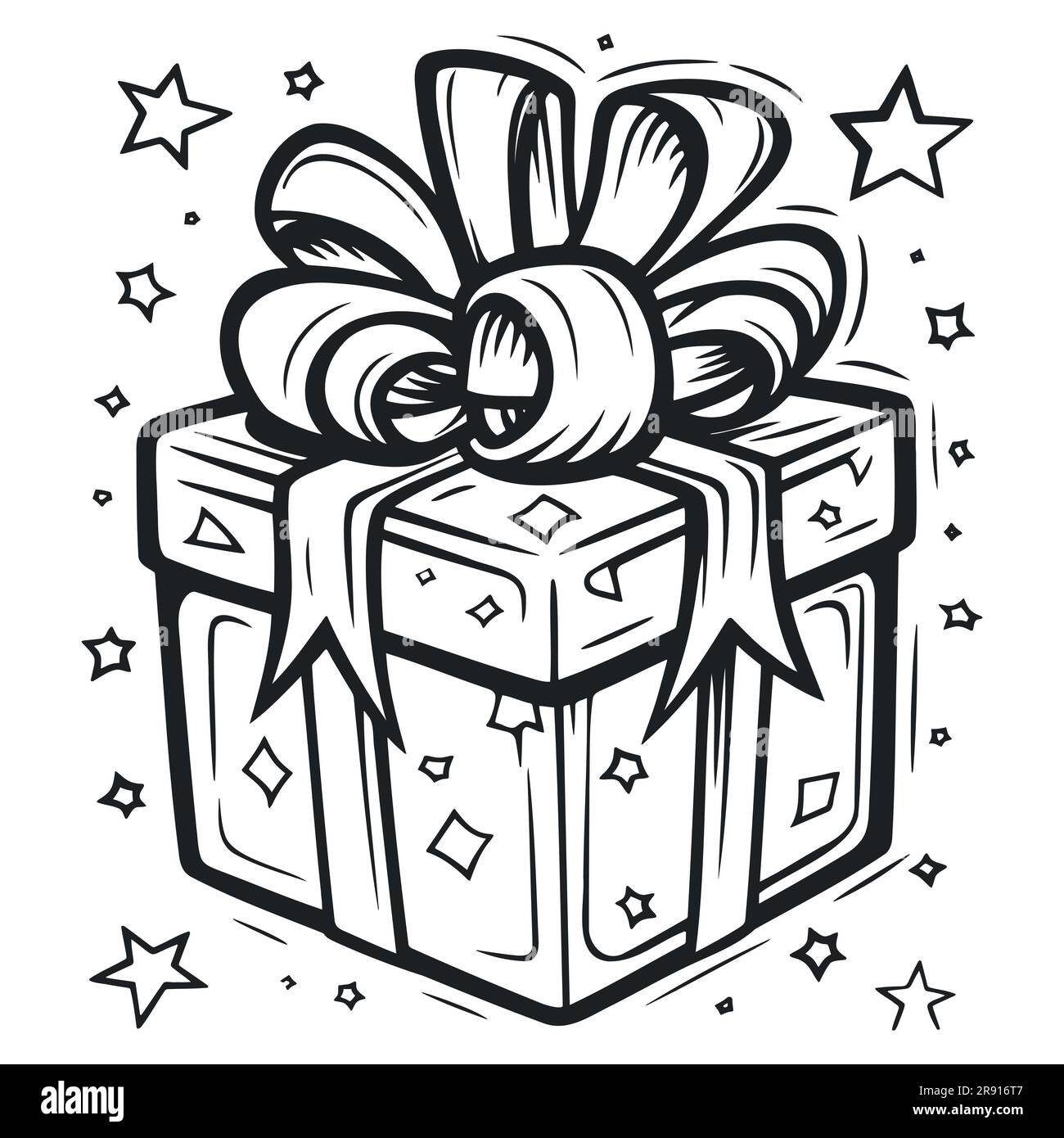 Outline christmas gift icon illustration vector symbol Stock Vector ...