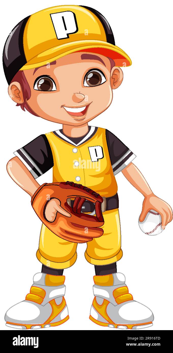 Baseball player cartoon character illustration Stock Vector Image & Art - Alamy