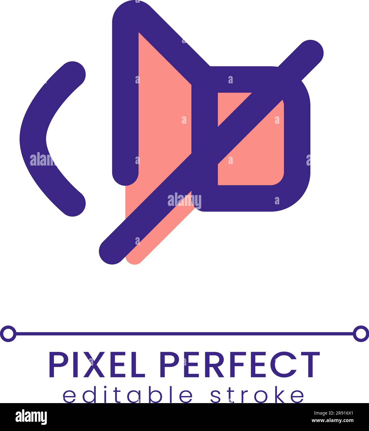 Mute sound pixel perfect RGB color ui icon Stock Vector Image & Art - Alamy