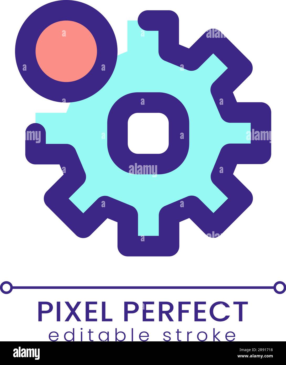 Settings notification pixel perfect RGB color ui icon Stock Vector ... Settings notification pixel perfect RGB color ui icon Stock Vector ...