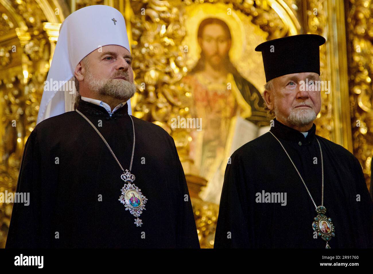 KYIV, UKRAINE - JUNE 23, 2023 - Priests attend the graduation ceremony ...