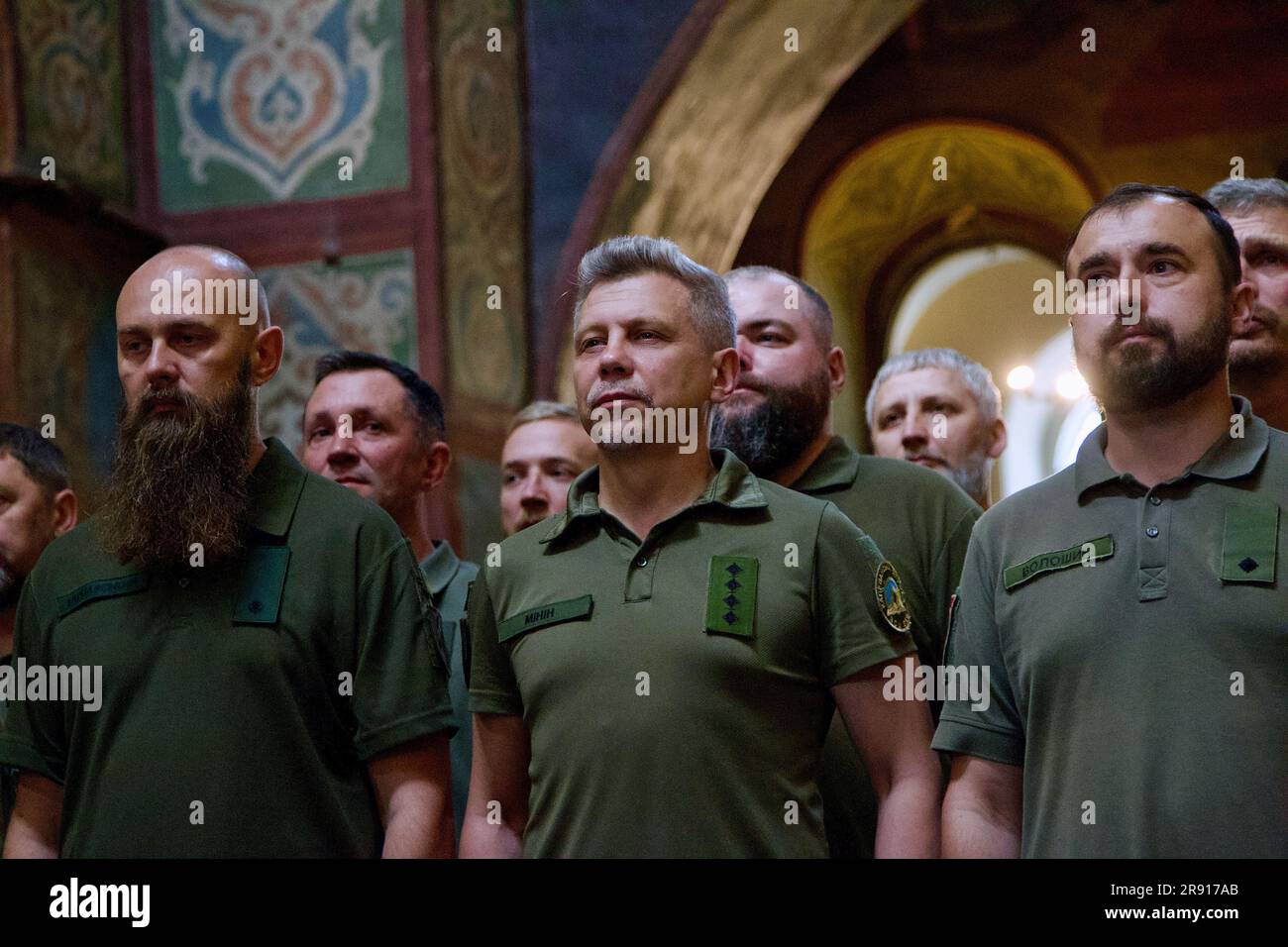 KYIV, UKRAINE - JUNE 23, 2023 - Military chaplains, who have completed ...