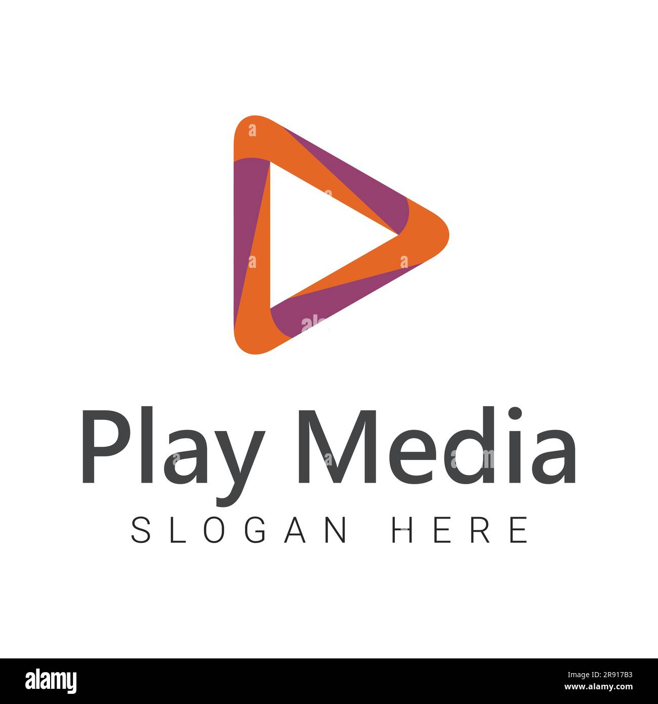 Play Media Logo Design Play Button Logo TV Show Playing Stock Vector ...