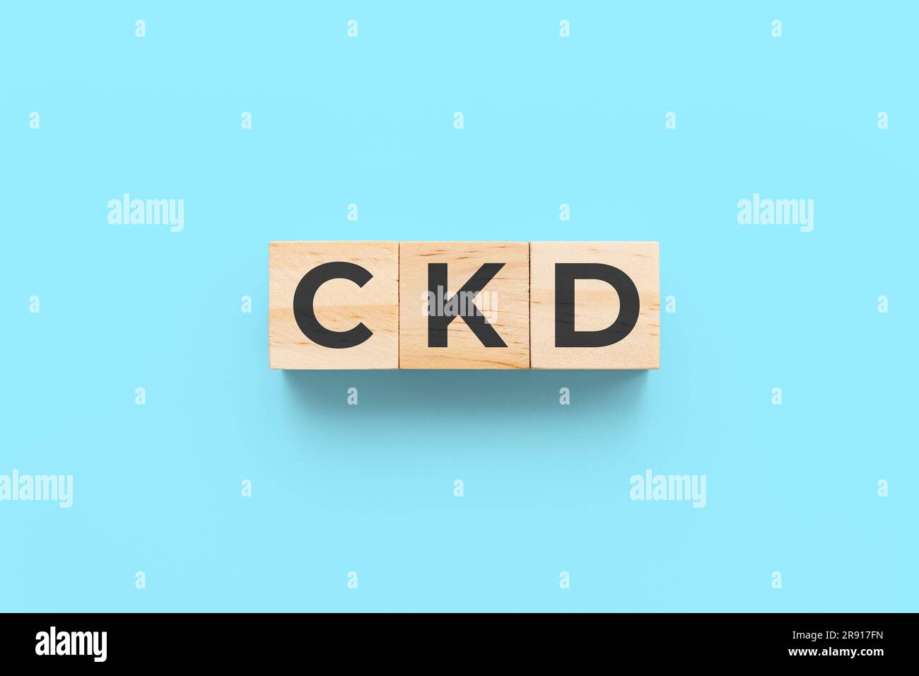 CKD (Chronic Kidney Disease) wooden cubes on blue background Stock ...