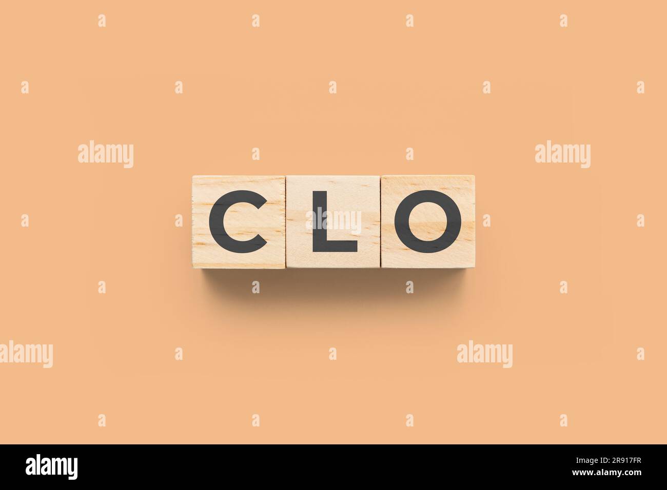 CLO (Chief Legal Officer) wooden cubes on orange background Stock Photo ...