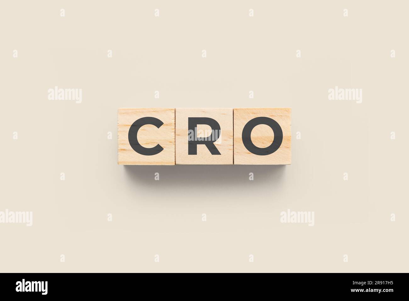 CRO (Chief Risk Officer) wooden cubes on cream background Stock Photo ...