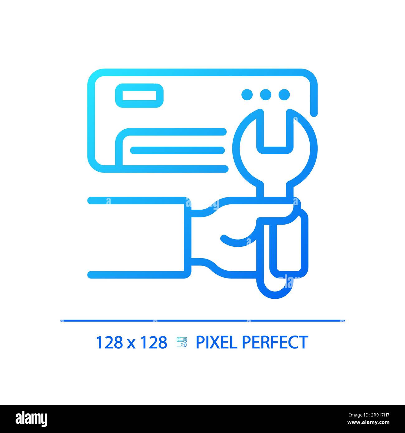 Ac installation gradient linear vector icon Stock Vector Image & Art ...