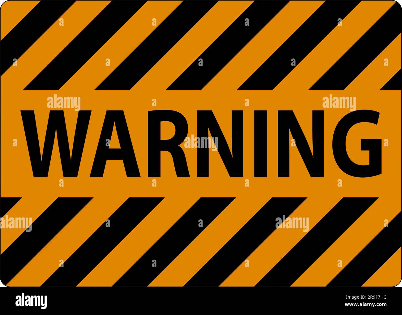 Warning Sign On White Background Stock Vector Image & Art - Alamy