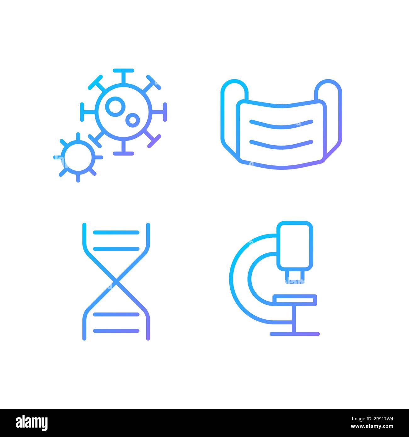 Virus prevention and treatment pixel perfect gradient linear vector icons set Stock Vector Image ...