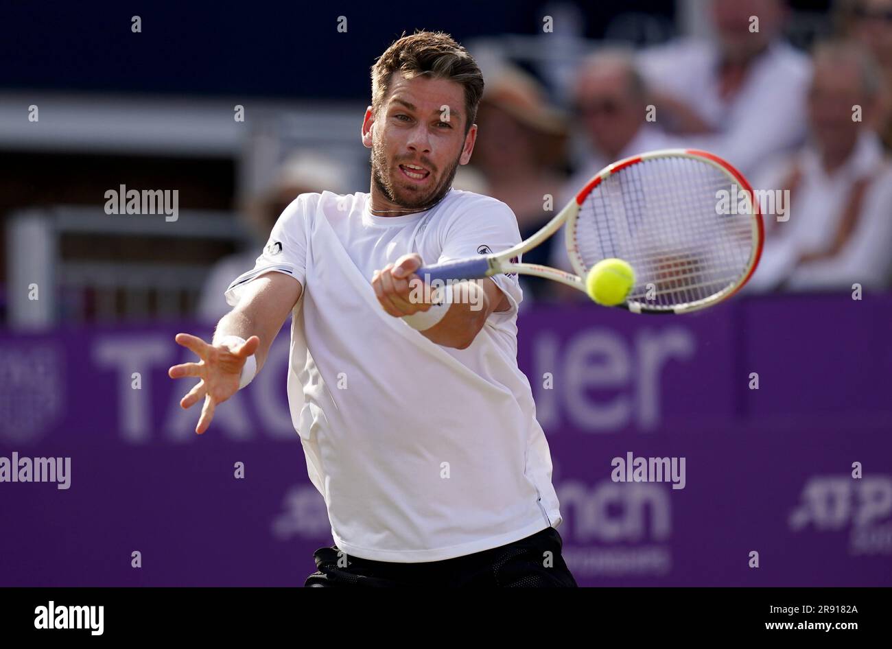 Cameron Norrie in action against Sebastian Korda in the mens singles ...