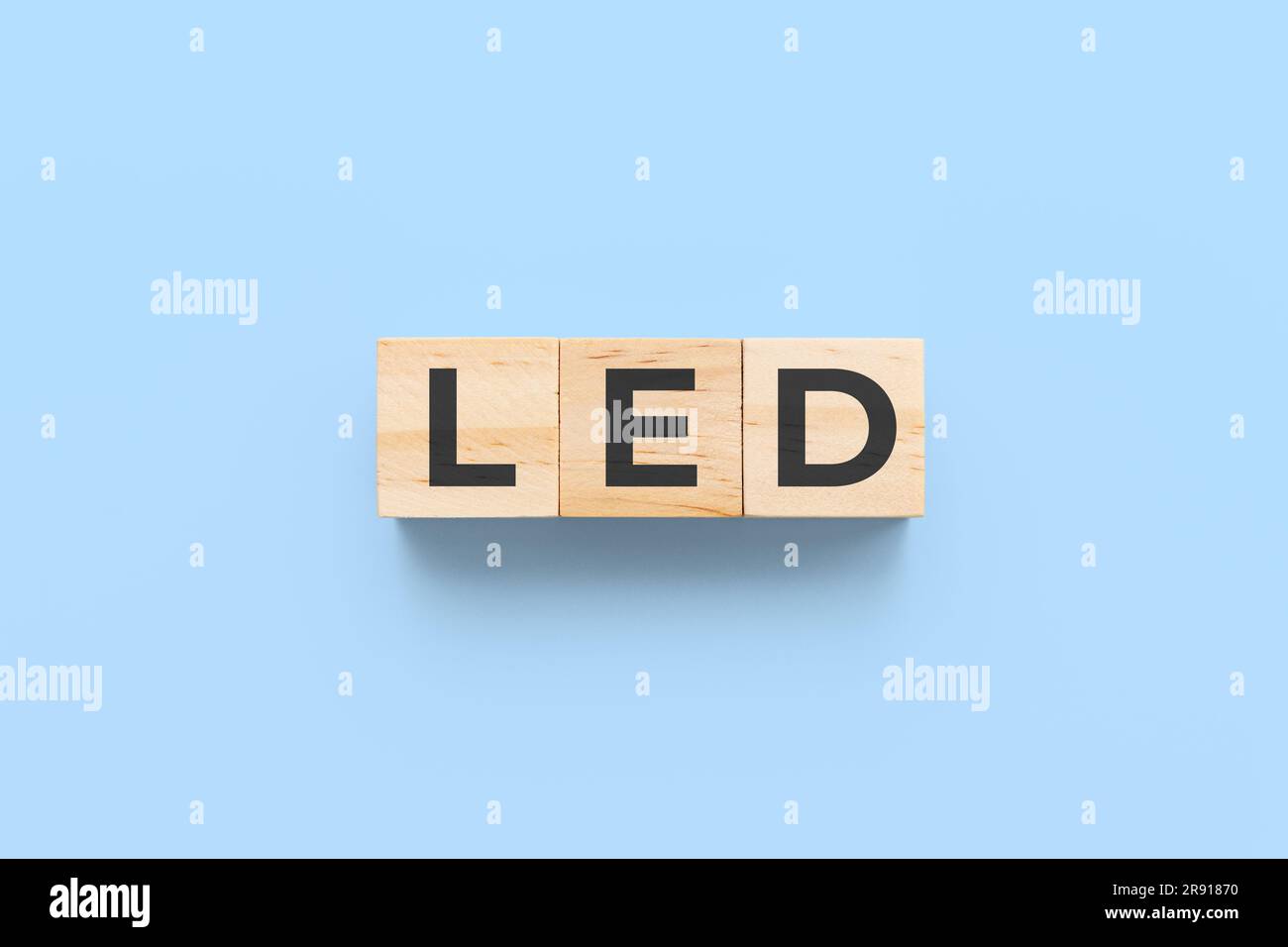 LED (Light Emitting Diode) on light blue background Stock Photo - Alamy