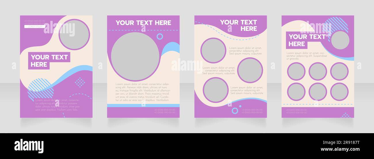 Class purple wavy blank brochure layout design Stock Vector Image & Art ...