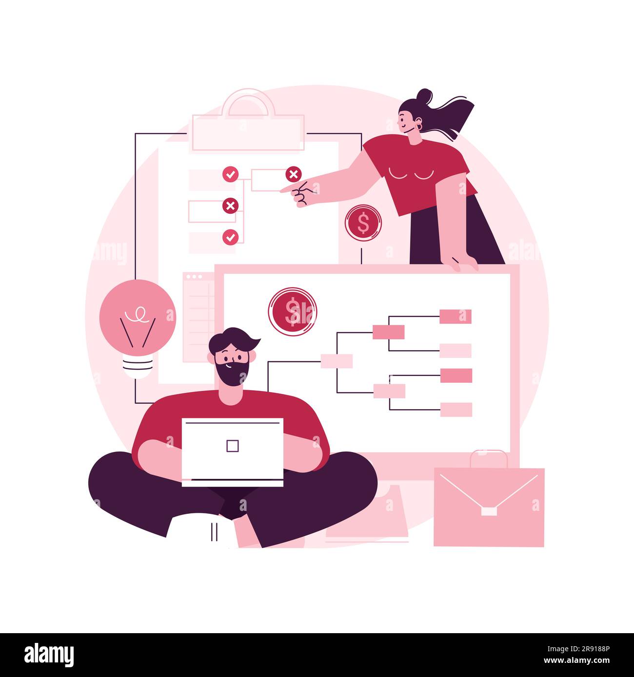 Business process management abstract concept vector illustration. BPM ...