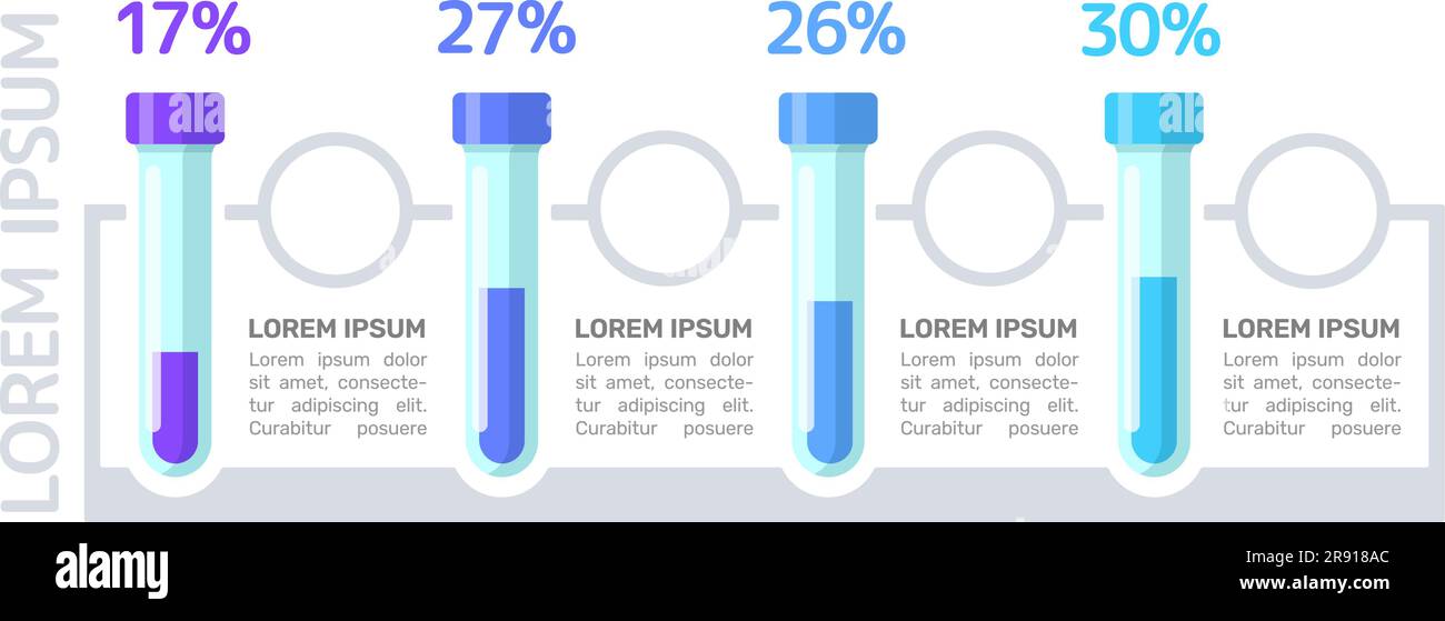 Laboratory test blue gradient infographic chart design template Stock ...