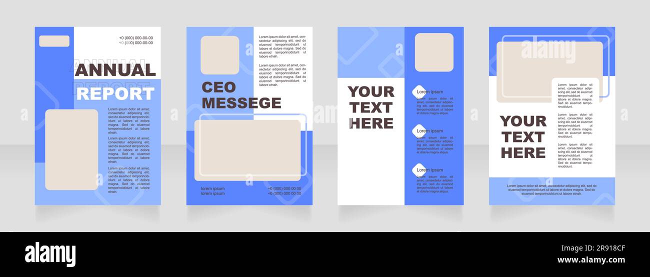 Blue travel agency blank brochure layout design Stock Vector Image ...