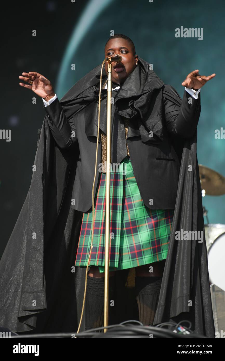 Kelis headlining the West Holts stage, Glastonbury Festival - 2023 ...