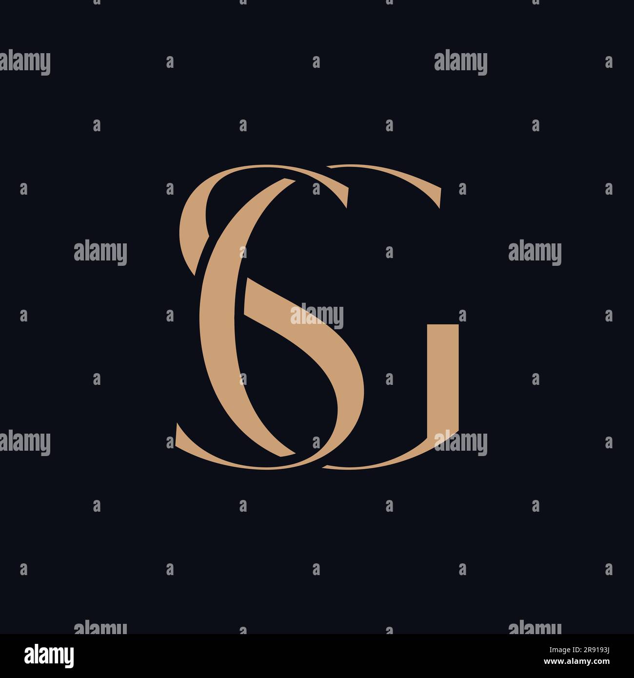 SG initials monogram concept. Logo design of letters S and G Stock ...