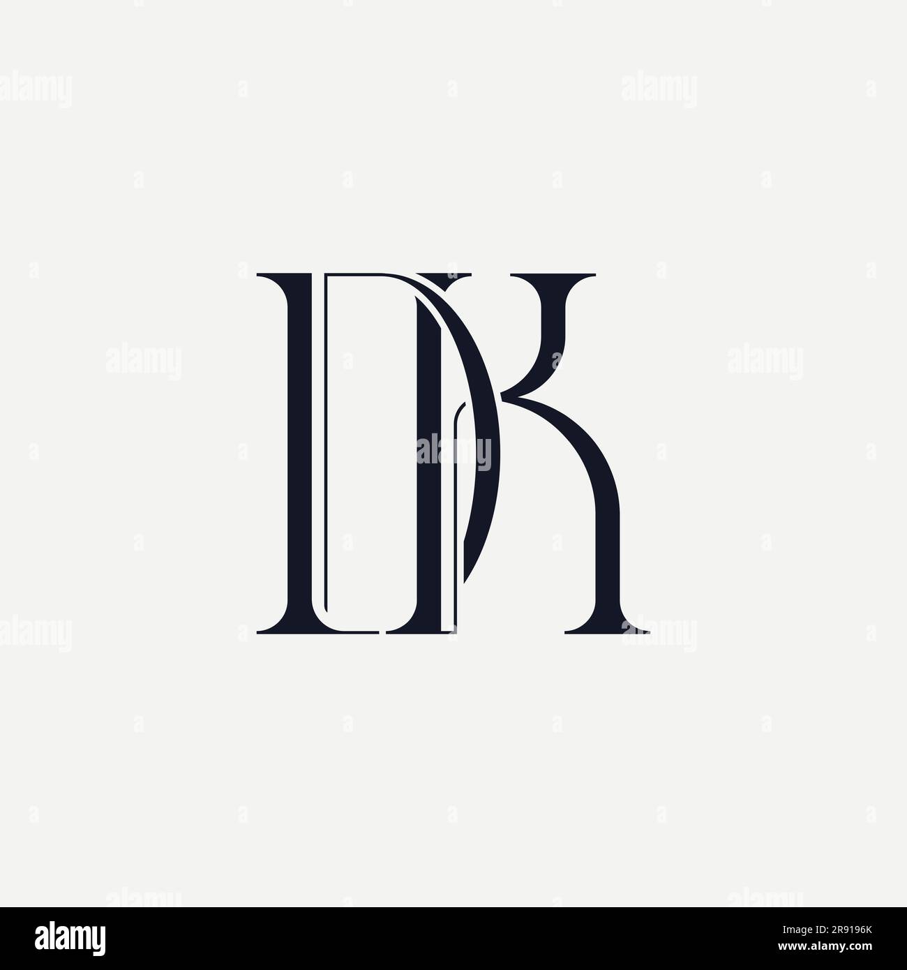DK initials monogram concept. Logo design of letters D and K Stock ...