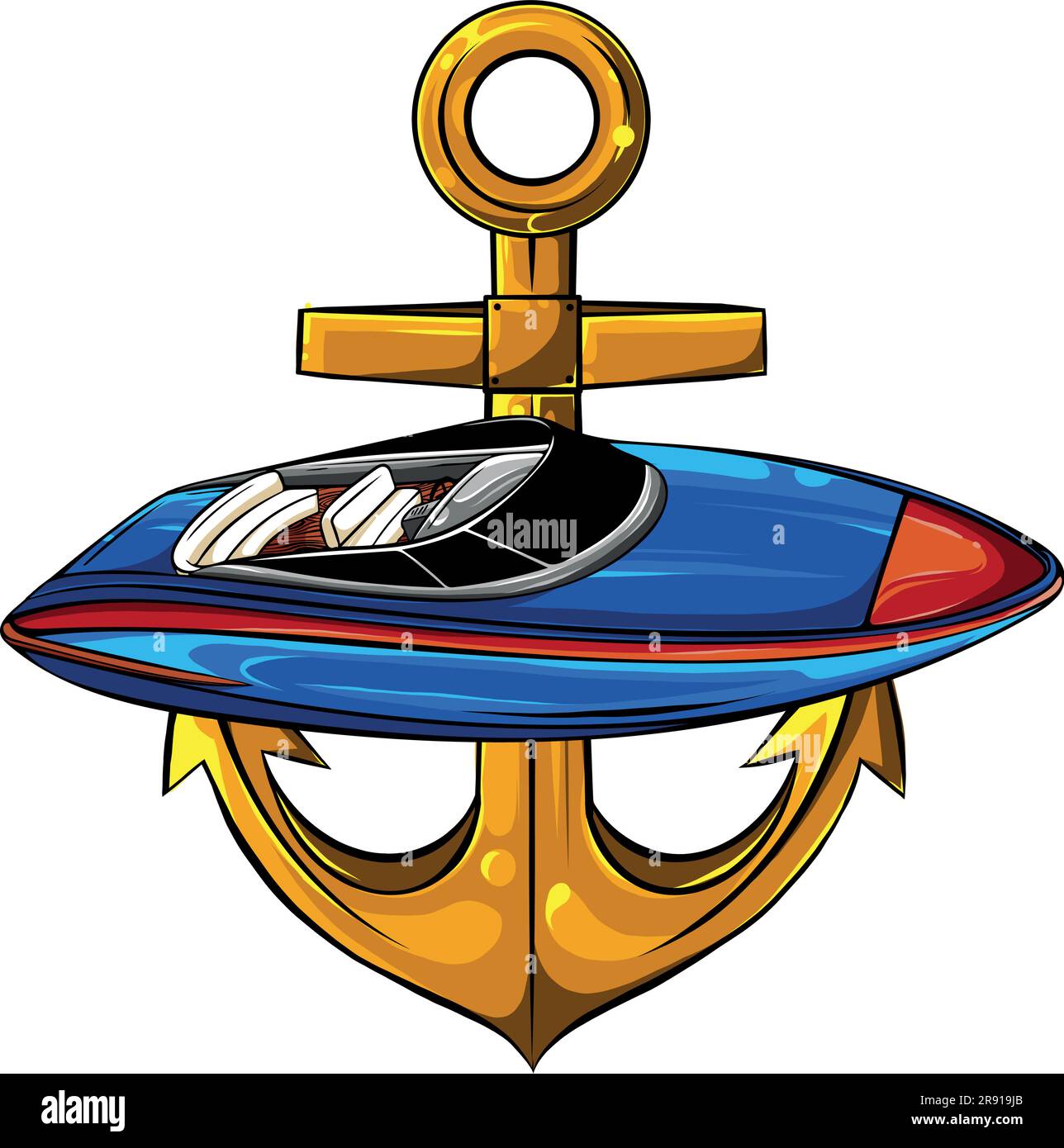 Ships yachts and boats icons set with navigation symbols flat isolated vector illustration Stock ...