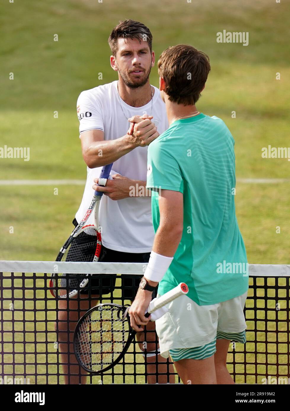 Cameron Norrie and Sebastian Korda following the mens singles quarter ...