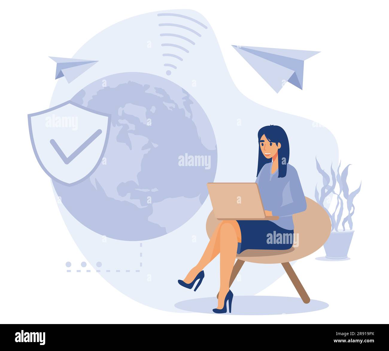 Cloud access settings Stock Vector Images - Alamy