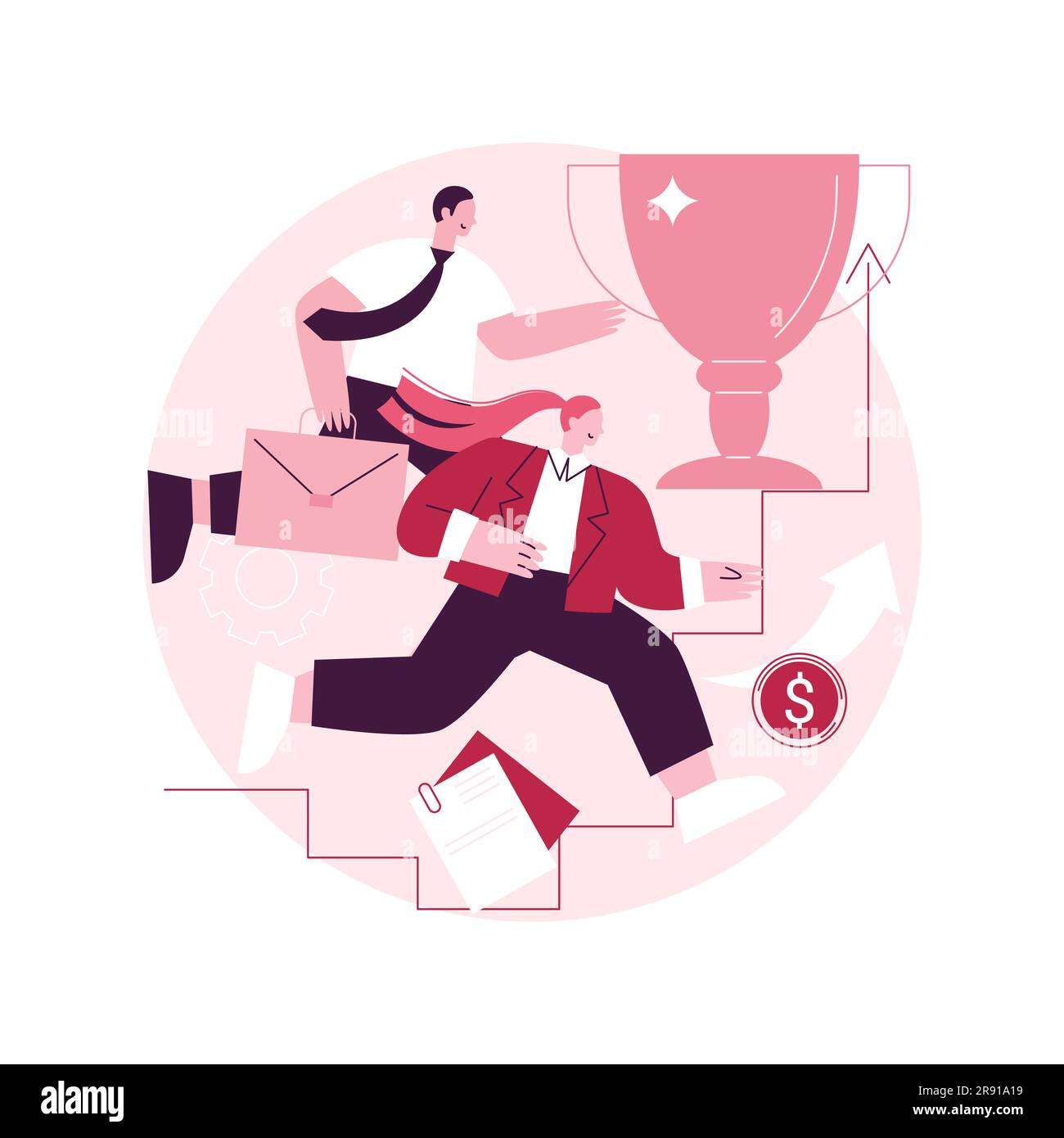 Business leadership abstract concept vector illustration. Company ...