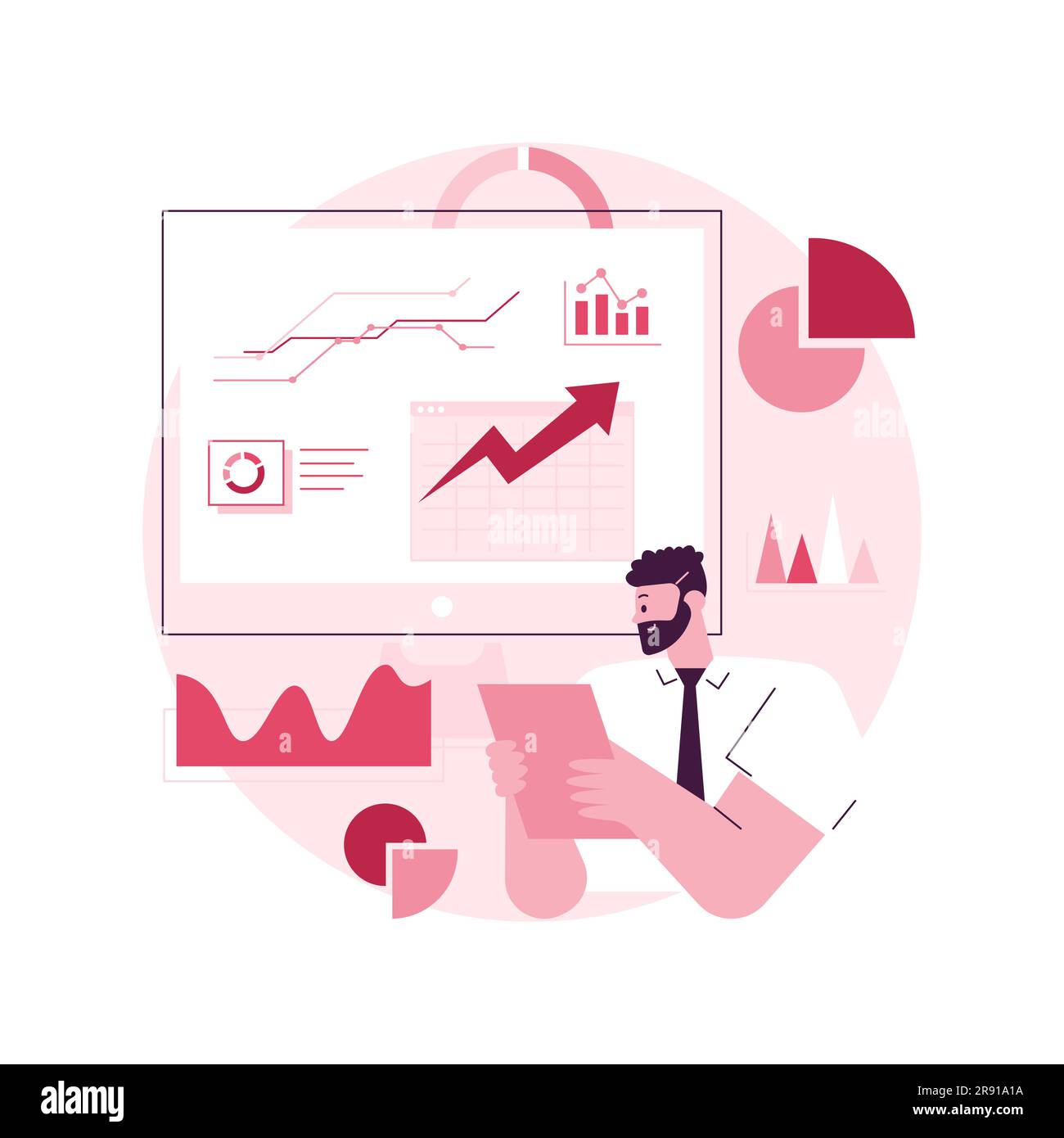 Business statistics abstract concept vector illustration. Financial ...