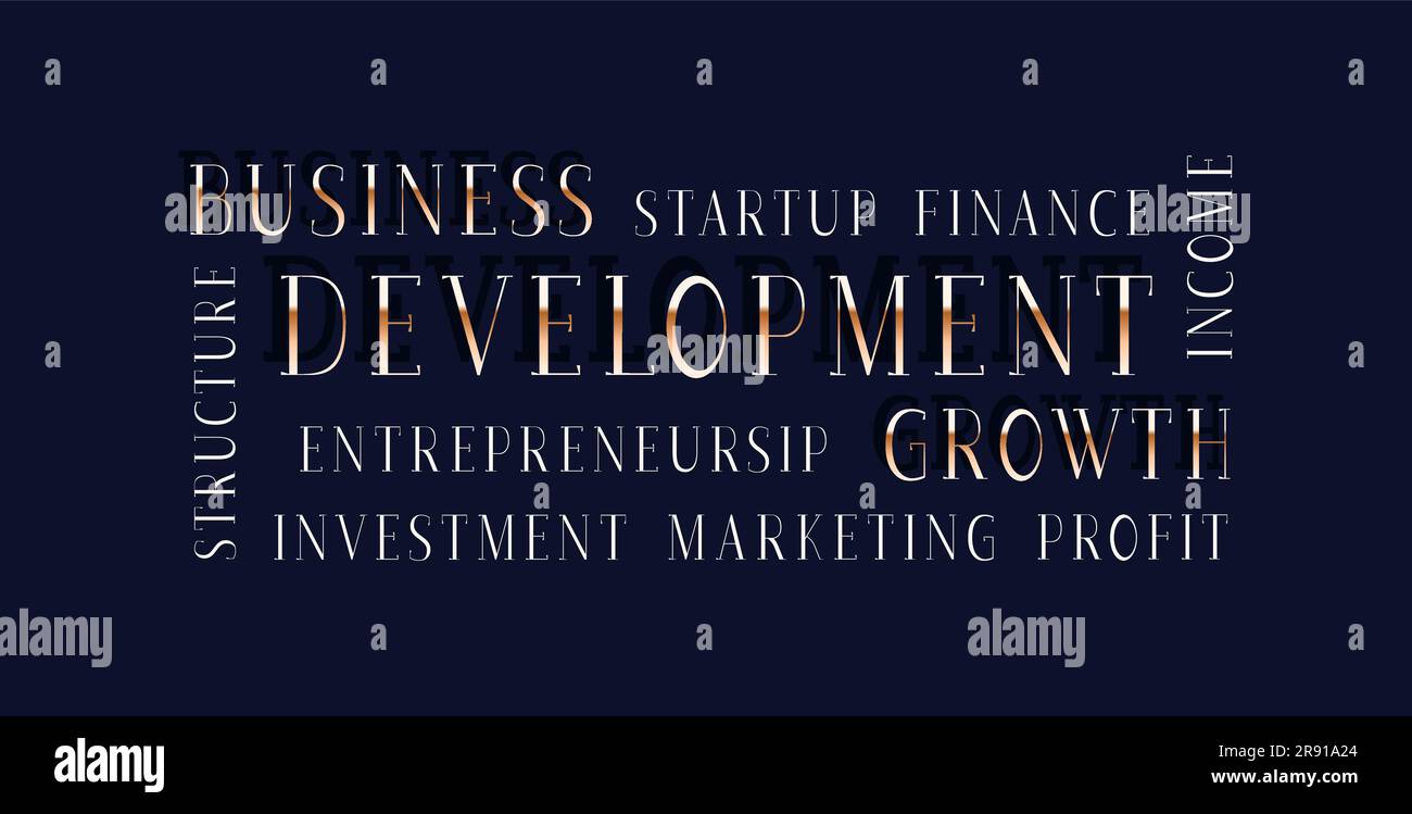 Business development word collage Stock Vector Image & Art - Alamy