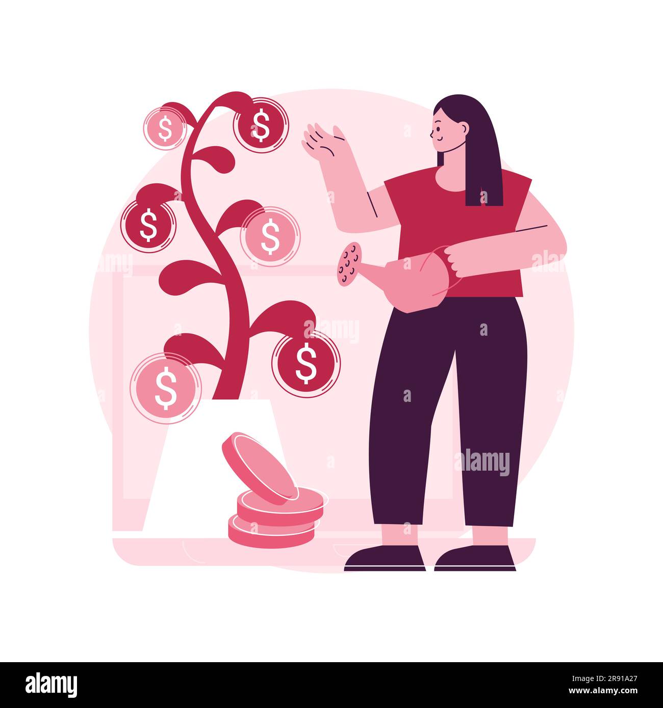 Business growth abstract concept vector illustration. Sustainable ...