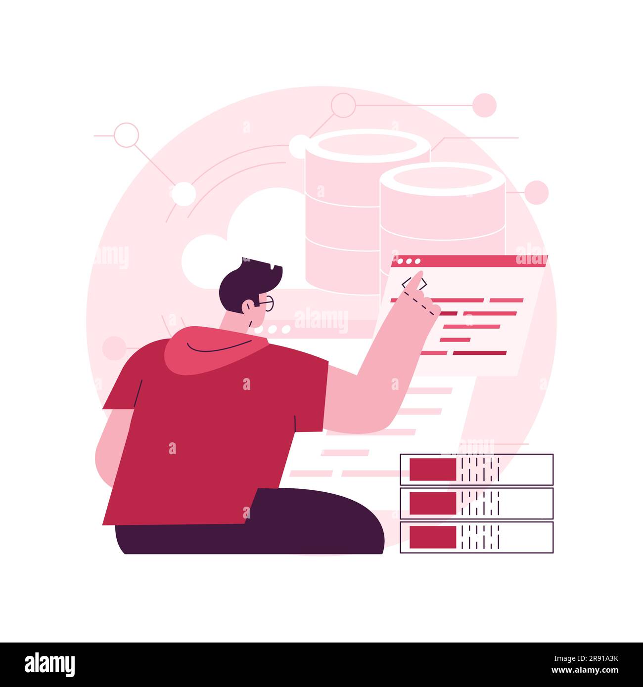Big data analytics abstract concept vector illustration. Big data ...