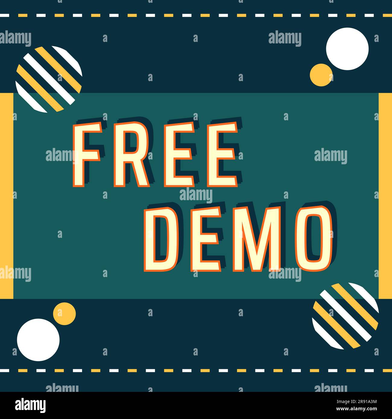 Free demo colorful promotional banner Stock Vector Image & Art - Alamy