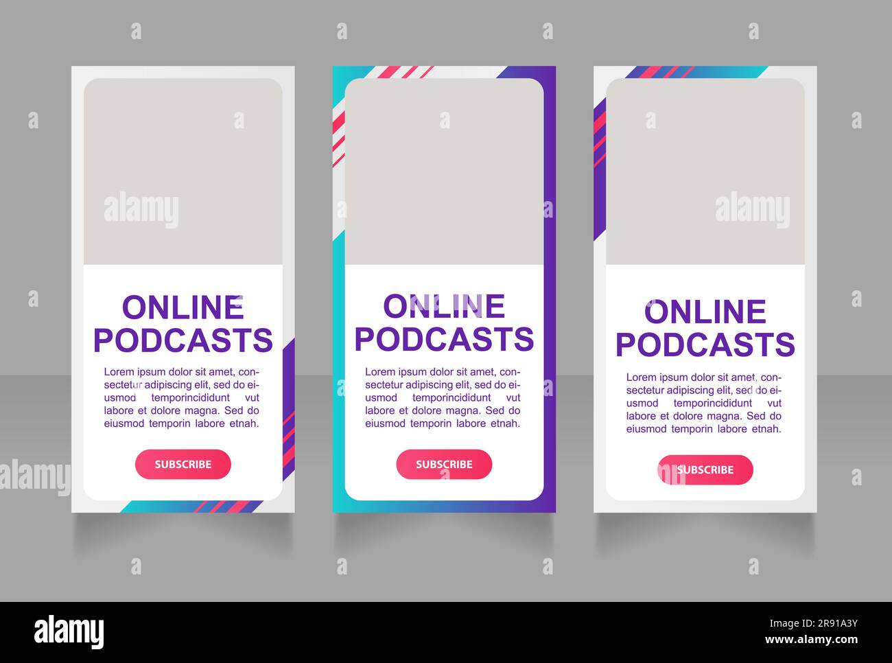 Online entrepreneurship podcast web banner design template Stock Vector ...