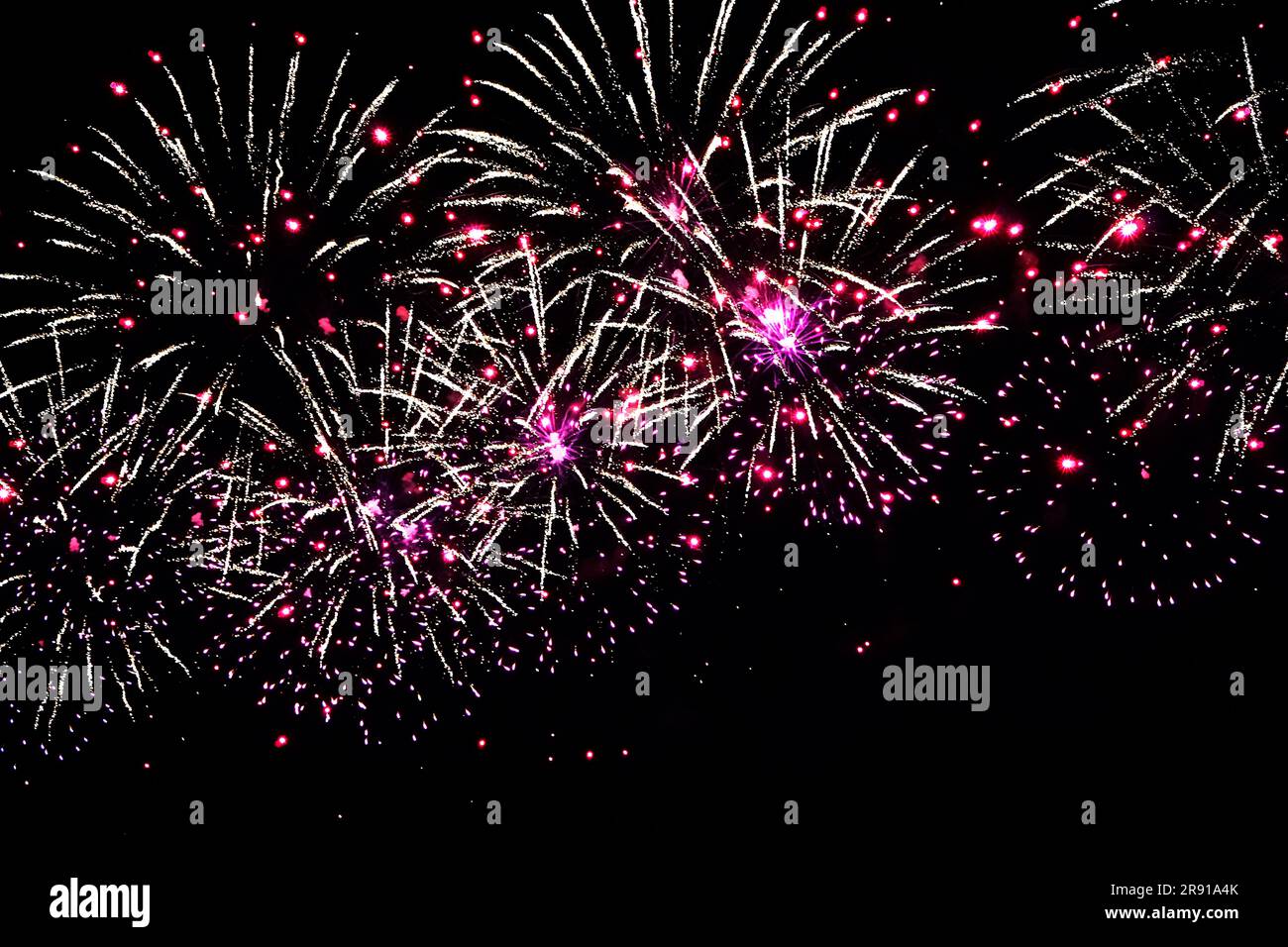 Colorful fireworks exploding during celebration hi-res stock ...