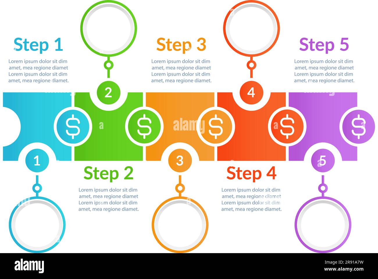 Personal earnings infographic chart design template Stock Vector Image ...