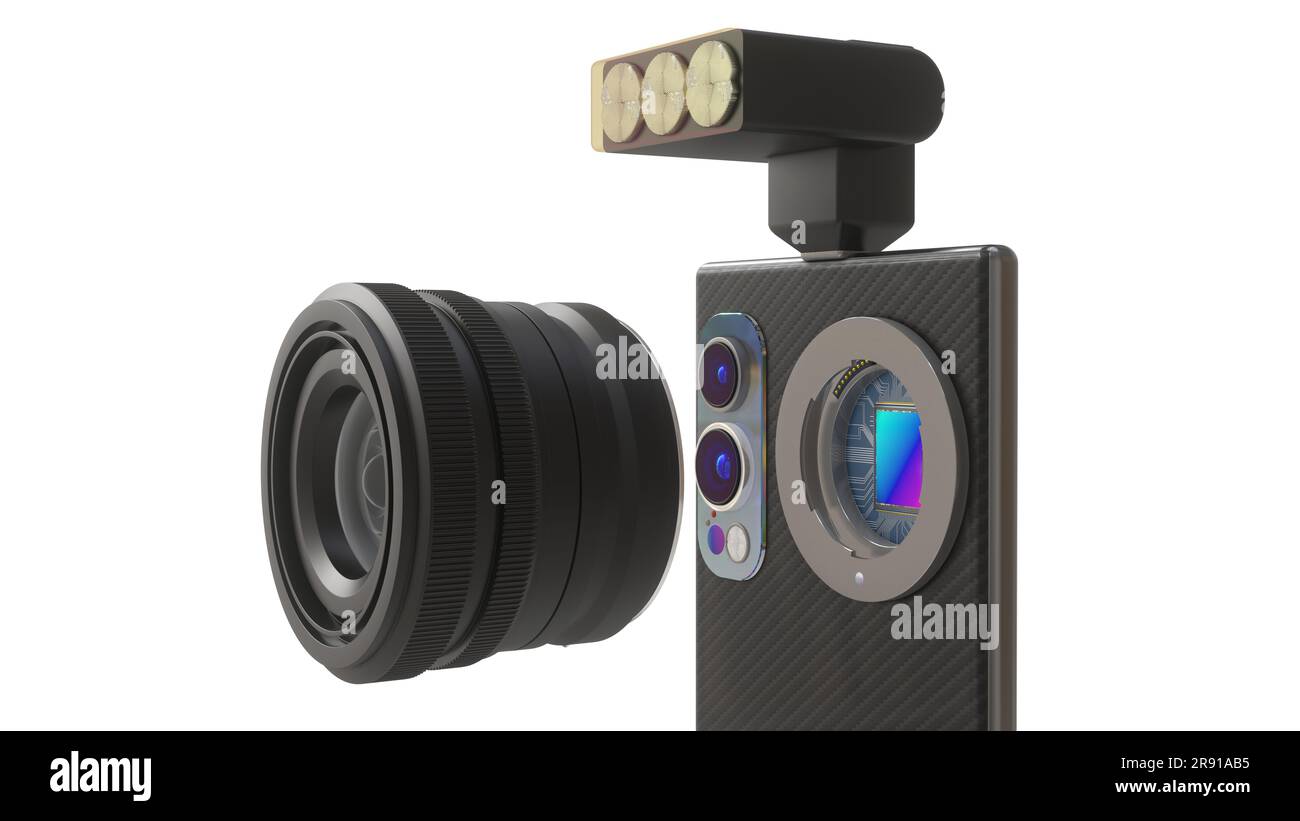 Future Smartphone Concept Illustration. This high-quality, detailed 3D ...