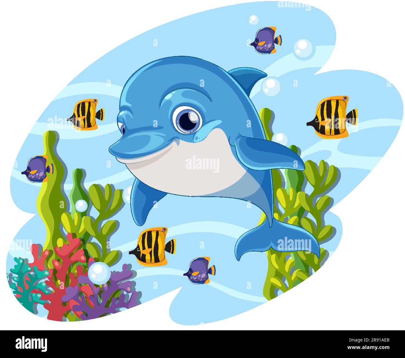 Pretty dolphin Stock Vector Images - Alamy