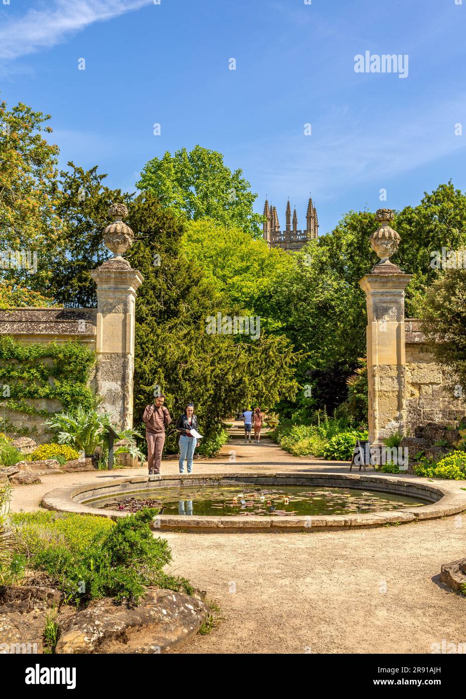 Natural beauty of Oxford Botanic Garden in summer Stock Photo - Alamy