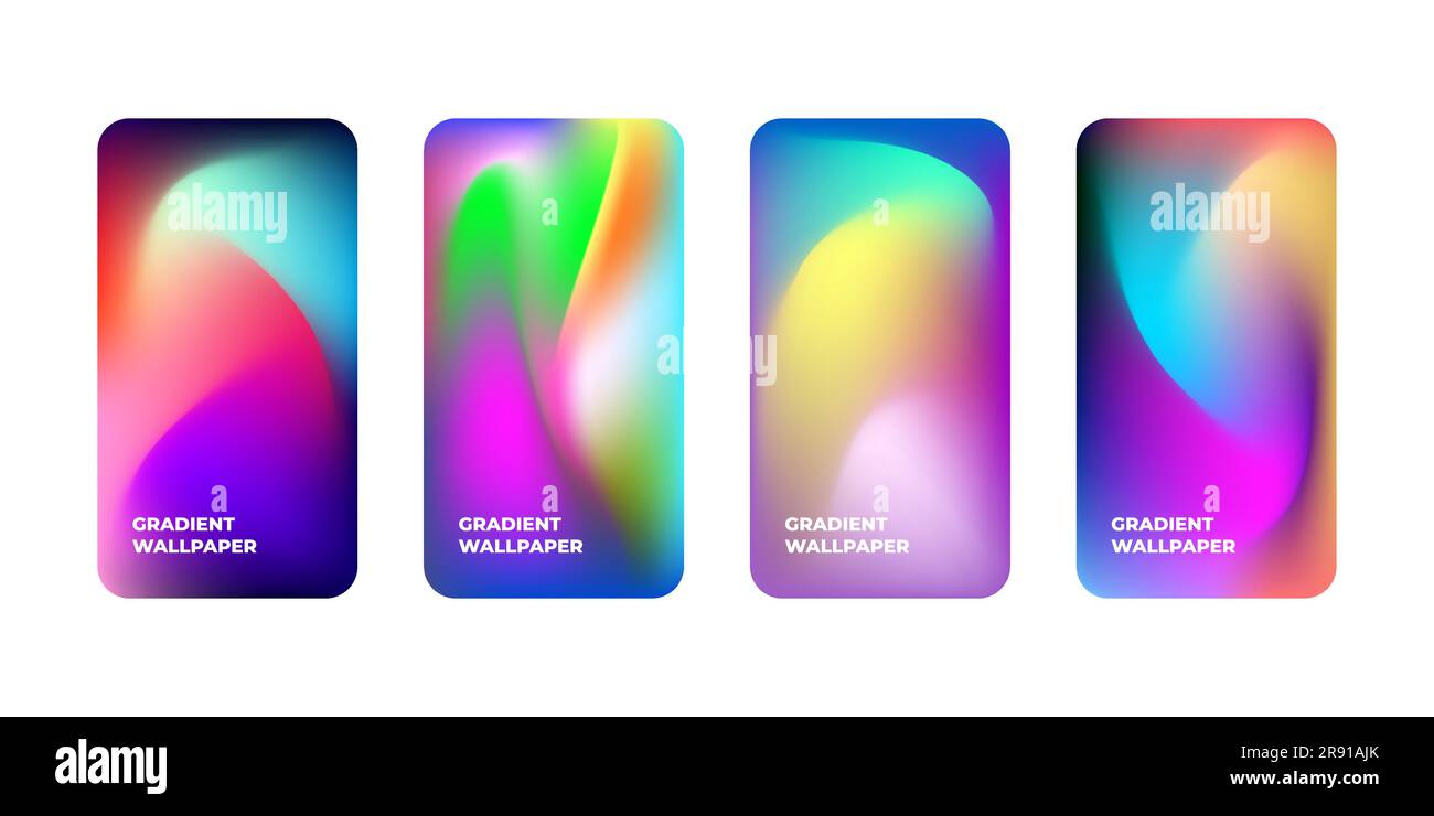 Set of abstract gradient wallpapers. Vector illustration Stock Vector ...