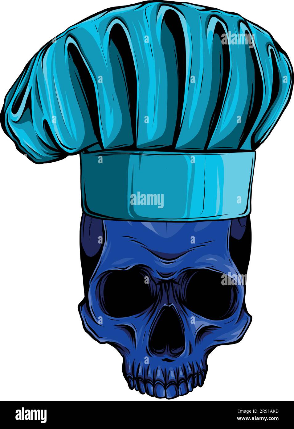 vector illustration of skull in chef hat Stock Vector Image & Art - Alamy