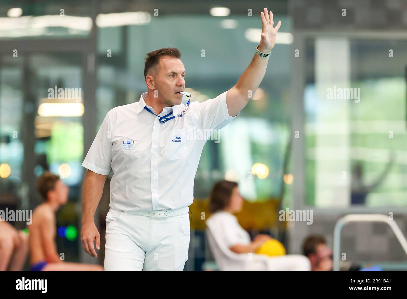 AMERSFOORT, NETHERLANDS - JUNE 23: referee Akif Uz (TUR) during the LEN ...