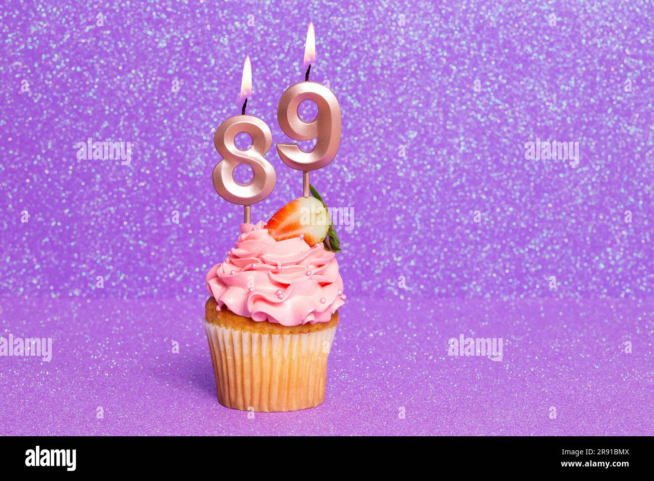 Cupcake With Number For Celebration Of Birthday Or Anniversary; Number ...