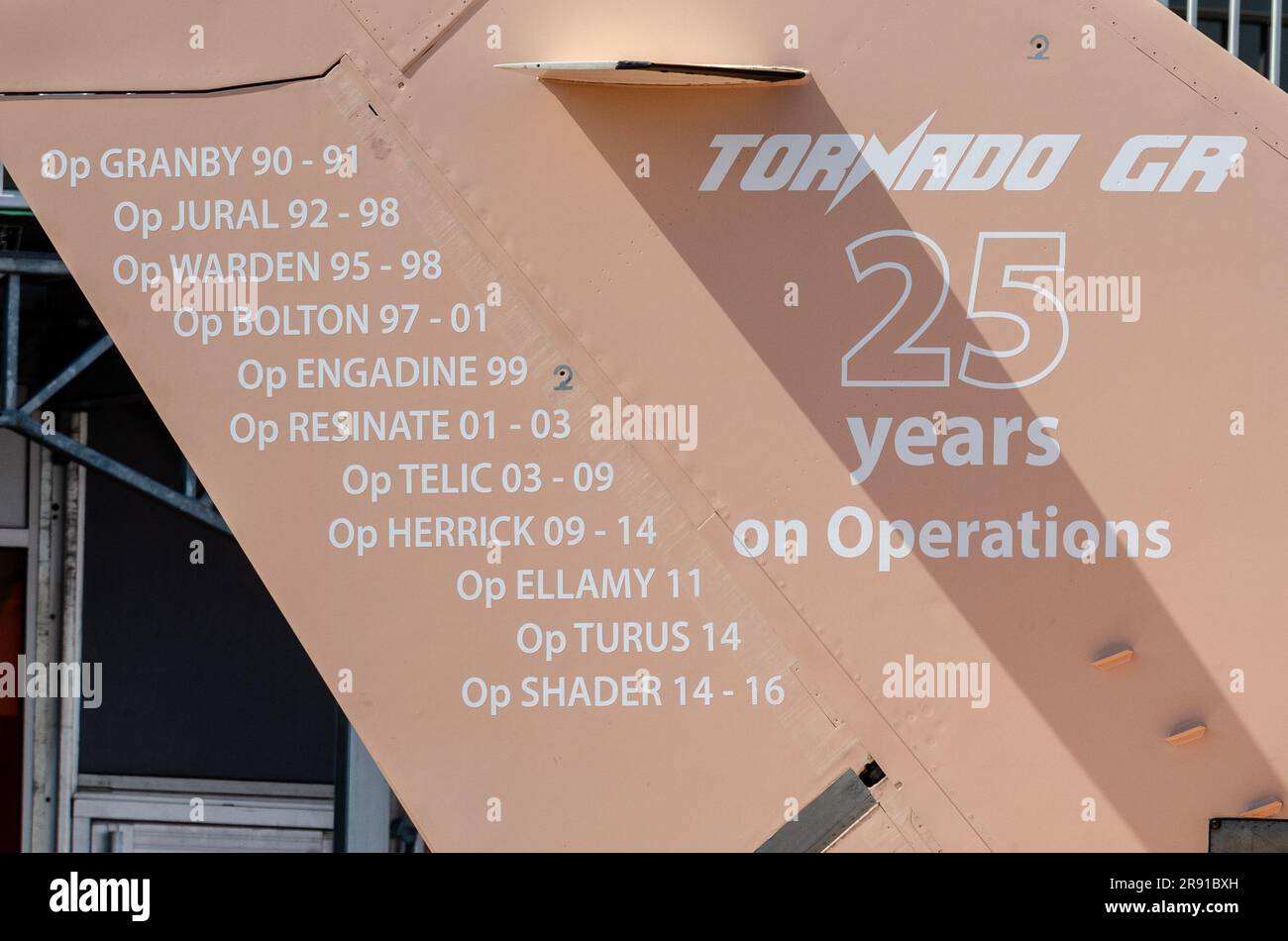 RAF Panavia Tornado GR4 in Gulf War desert pink special colour scheme ...