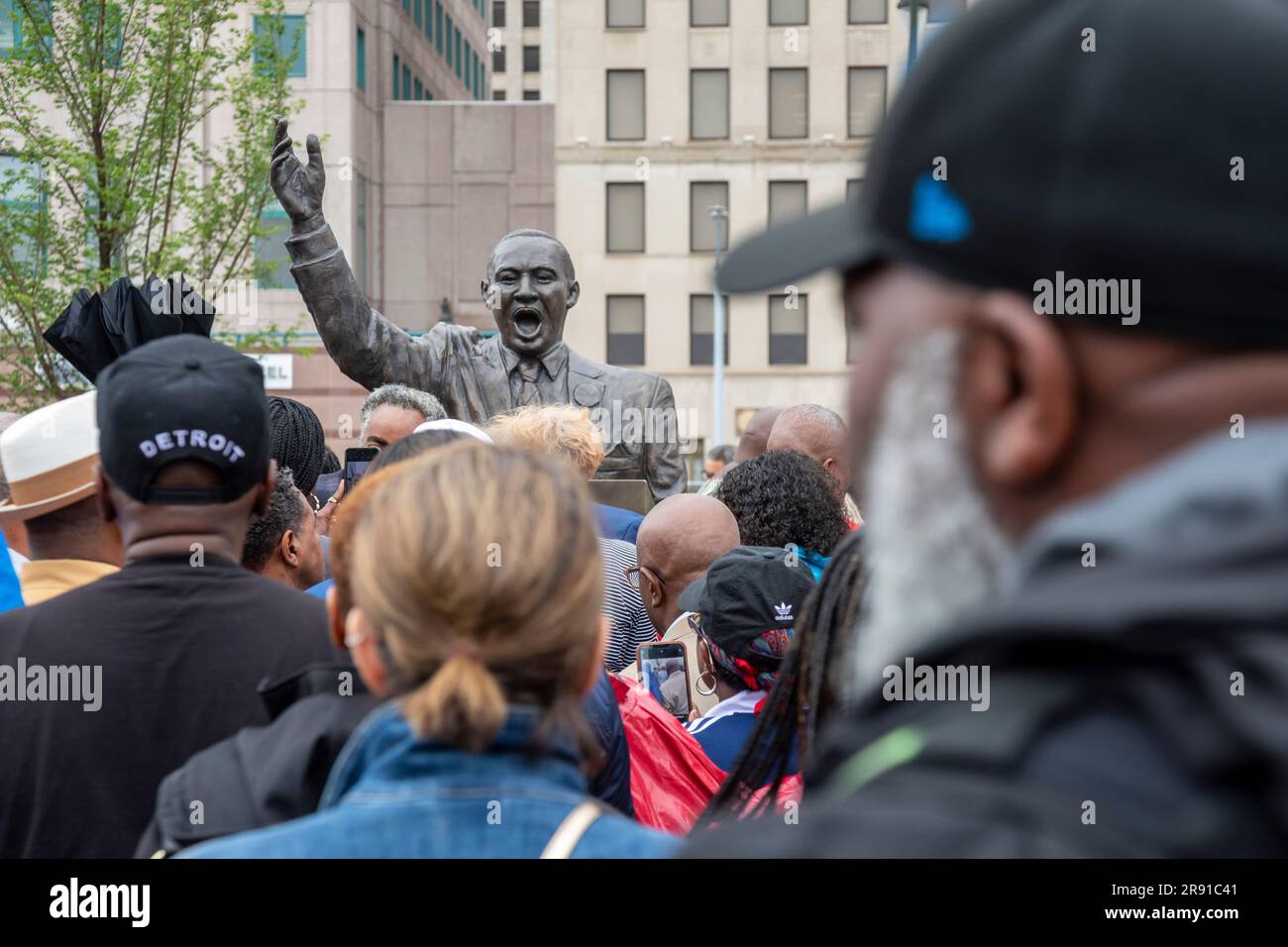 Detroit, Michigan, USA. 23rd June, 2023. A bronze statue of civil ...
